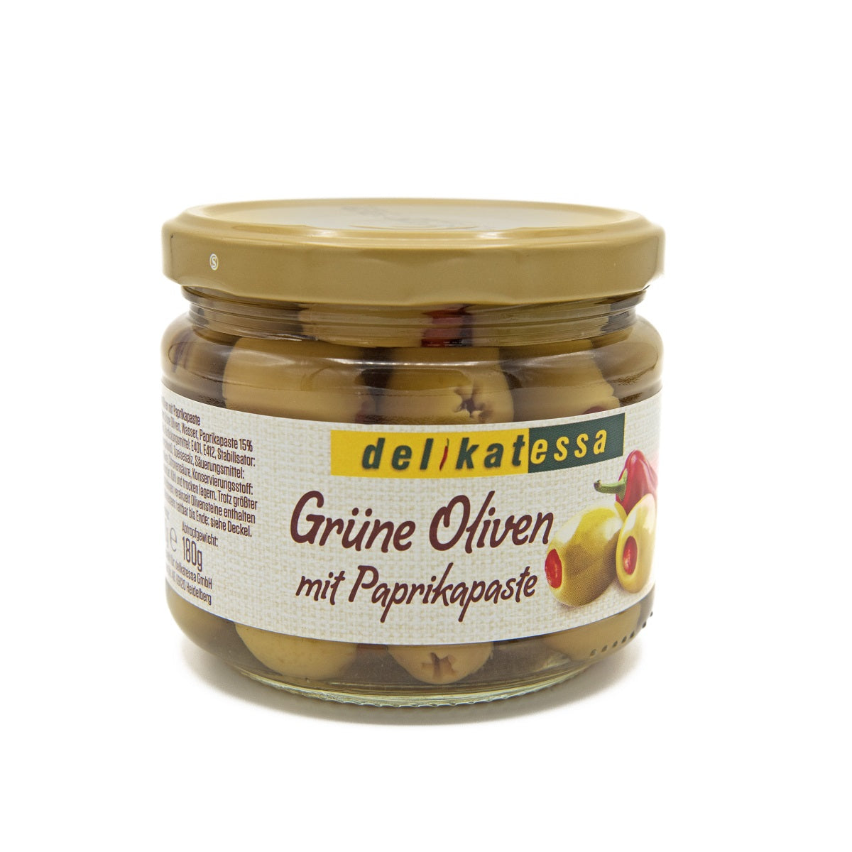Green olives with paprika paste – Delikatessa
